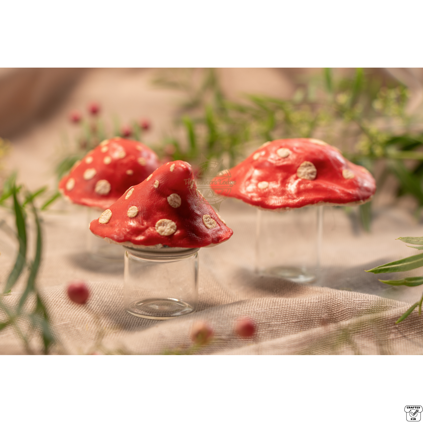 Screw Top Mushroom Jars | Whimsical Handmade Storage by The Tinker’s Lodge